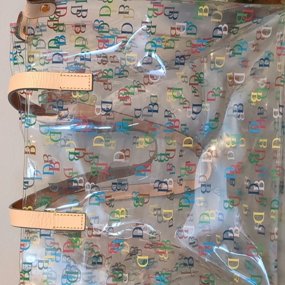 Dooney & Bourke | Bags | Dooney And Bourke Clear See Through Monogrammed Multi Colored Tote ...